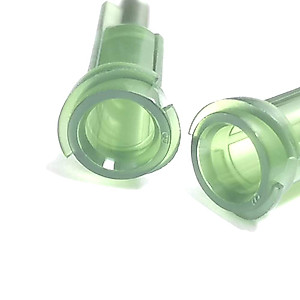 14 Ga 1 Inch Blunt Tip Dispensing Needle with Luer Lock,Precision Applicator(Olive,50 Pcs)