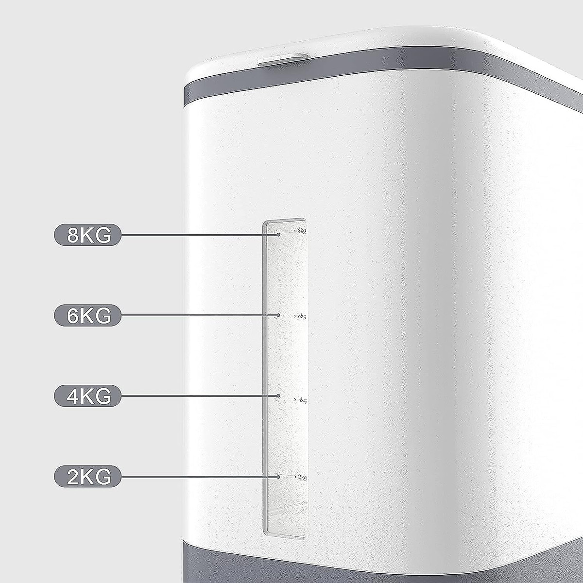 Premium Rice Dispenser - 25lbs Capacity Kitchen Storage Container: Pantry Organizers and Storage, Grain Storage Container, Flour and Rice Container for Countertop, Cereal & Candy Food Dispenser.