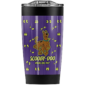 Logovision Scooby-Doo Eyes Upon You Stainless Steel Tumbler 20 oz Coffee Travel Mug/Cup, Vacuum Insulated & Double Wall with Leakproof Sliding Lid | Great for Hot Drinks and Cold Beverages