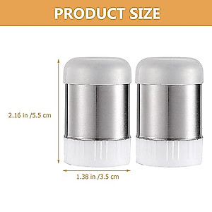 VILLCASE 2pcs Salt and Pepper Shakers Stainless Steel Seasoning Bottle Multipurpose Spices Shakers 5 Holes Shaking Bottles Seasoning Jars for Home Kitchen Restaurant