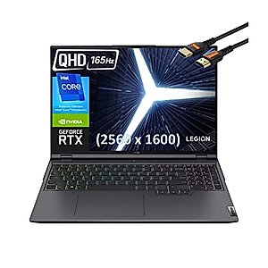 Lenovo Legion 5 Pro Gaming Laptop, 16" WQXGA (2560x1600) 165Hz, 12th Gen Intel Core i7-12700H -GeForce RTX 3050Ti, Win 11 Home, with HDMI (32GB RAM | 2TB PCIe SSD)