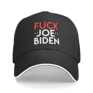 Fuck Joe Biden Anti Joe Biden Plain Baseball Cap Adjustable Dad Hats Gift for Men Women Outdoor Activities Black