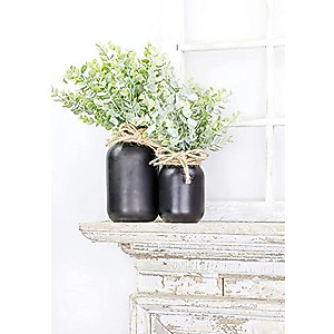 Darware Black Chalkboard Mason Jars (Quart Size, 2-Pack); Black-Coated Blackboard Surface Glass Jars for Arts and Crafts, Gifts, and Rustic Home Decor