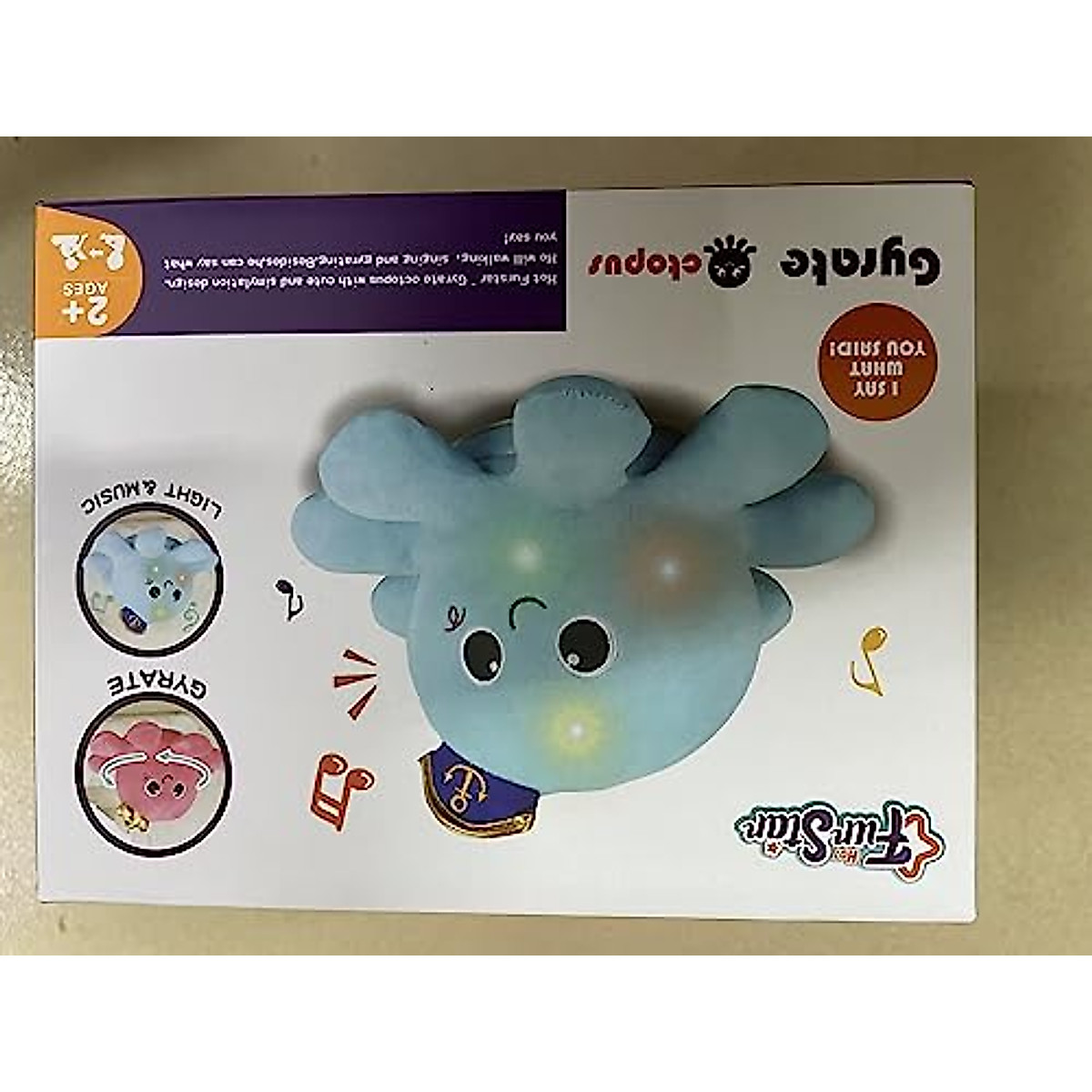 Baby Infant Crawling Walking Toys,MOJINO Tummy Time Plush Octopus Toy Gifts 3 4 5 6 7 8 11 12 Babies Walker Boy Girl 3-6 6-12 Learning 9-12 12-18 Toddler 36 Months Old Music Development Birthday Gift
