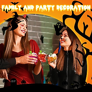 12 Pcs Halloween Skull Shot Glasses 2.8oz Skeleton Wine Glass Cocktail Glasses Halloween Skull Face Drinking Glasses For Whiskey Juice Skull Shooter Shot Glass Cups For Halloween, Bars (12, 2.8oz)