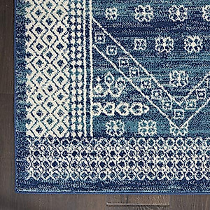 Nourison Passion Bohemian Navy Blue 8' x 10' Area -Rug, Easy -Cleaning, Non Shedding, Bed Room, Living Room, Dining Room, Kitchen (8x10)