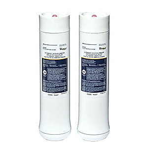 Whirlpool WHEERF Replacement Water Filter Cartridges White, 9.8 x 2.5 x 2.5 inches & EcoPure ECOROM Reverse Osmosis Under Sink Replacement Water Membrane | NSF Certified,White