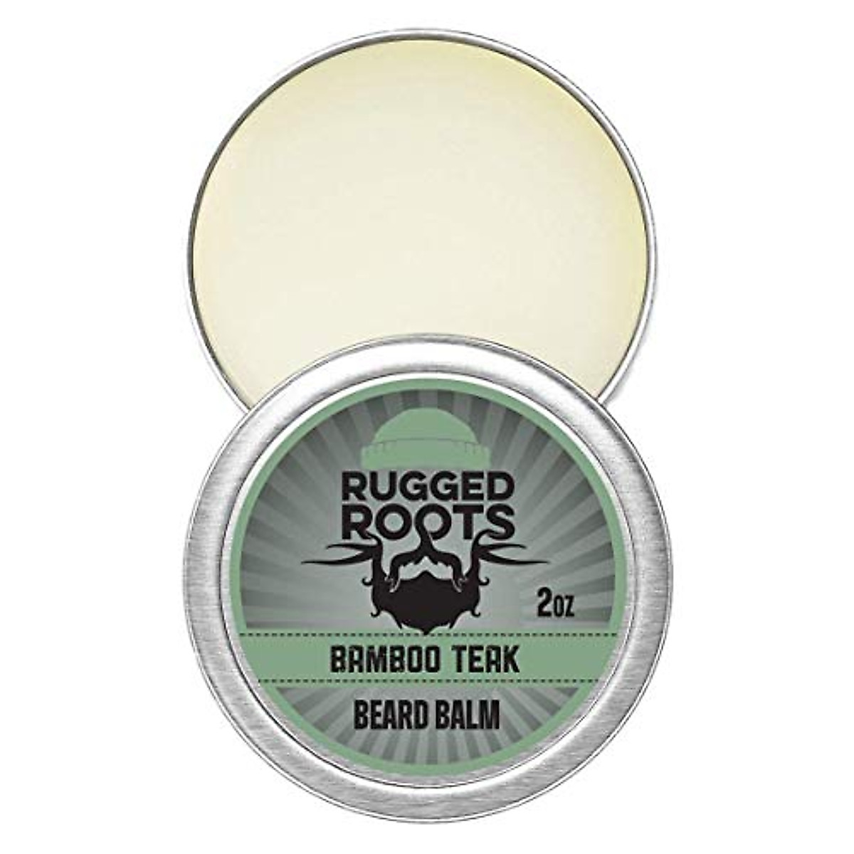 Beard Balm for Men by Rugged Roots-Hair Nourishing Beard Balm with Bamboo Teak Scent for Healthy Beards-Strong Beard Growth and Strengthen Hair-Small Gift Perfect for Stocking Stuffers for Men