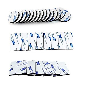 Avando Double Sided Foam Tape Strong Pad Mounting,Black Self-Adhesive Tape Include Square Round and Rectangular（60Pcs）