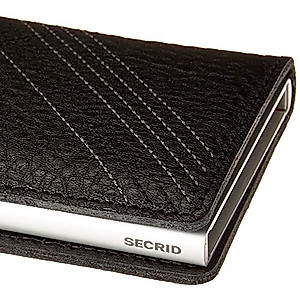 Secrid - Secrid Slim Wallet Stitch Embroidered Vegetable-Tanned (Linea Black)