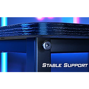 GreenForest L Shaped Gaming Desk with Monitor Stand 66 inch Large Corner Computer Desk with Storage Shelves for Home Office Pc Workstation Writing Desk,Black