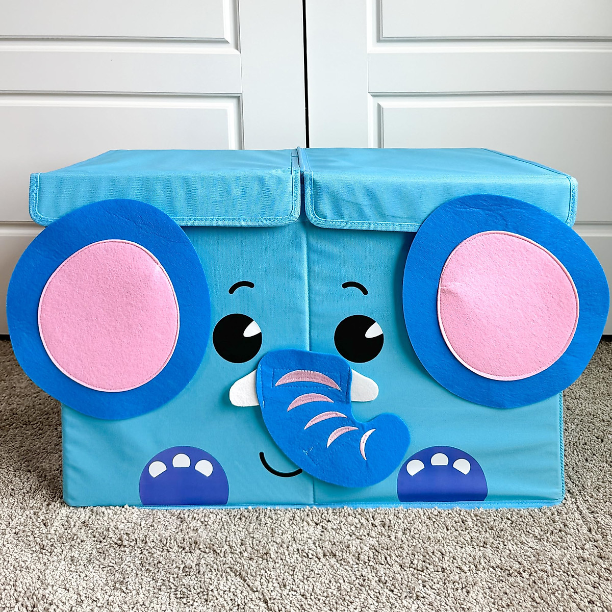 QUOKKA Toy Storage Box Elephant & Toy Storage Box Turtle Playroom Organizers