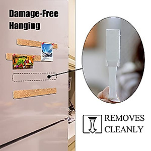 Felt Pin Board Bar Strips Bulletin Board Tiles for Wall Damage-Free with 40 Push Pins Memo Notice Boards as Classroom Office Decor, 4 Pack