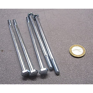 Grade 5 Zinc Steel Hex Bolts RH PT 1/4"-20 x 5.00" Length 50 pcs