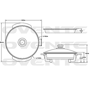 OVENTE SK10112B Round Electric Frying Pan, Black