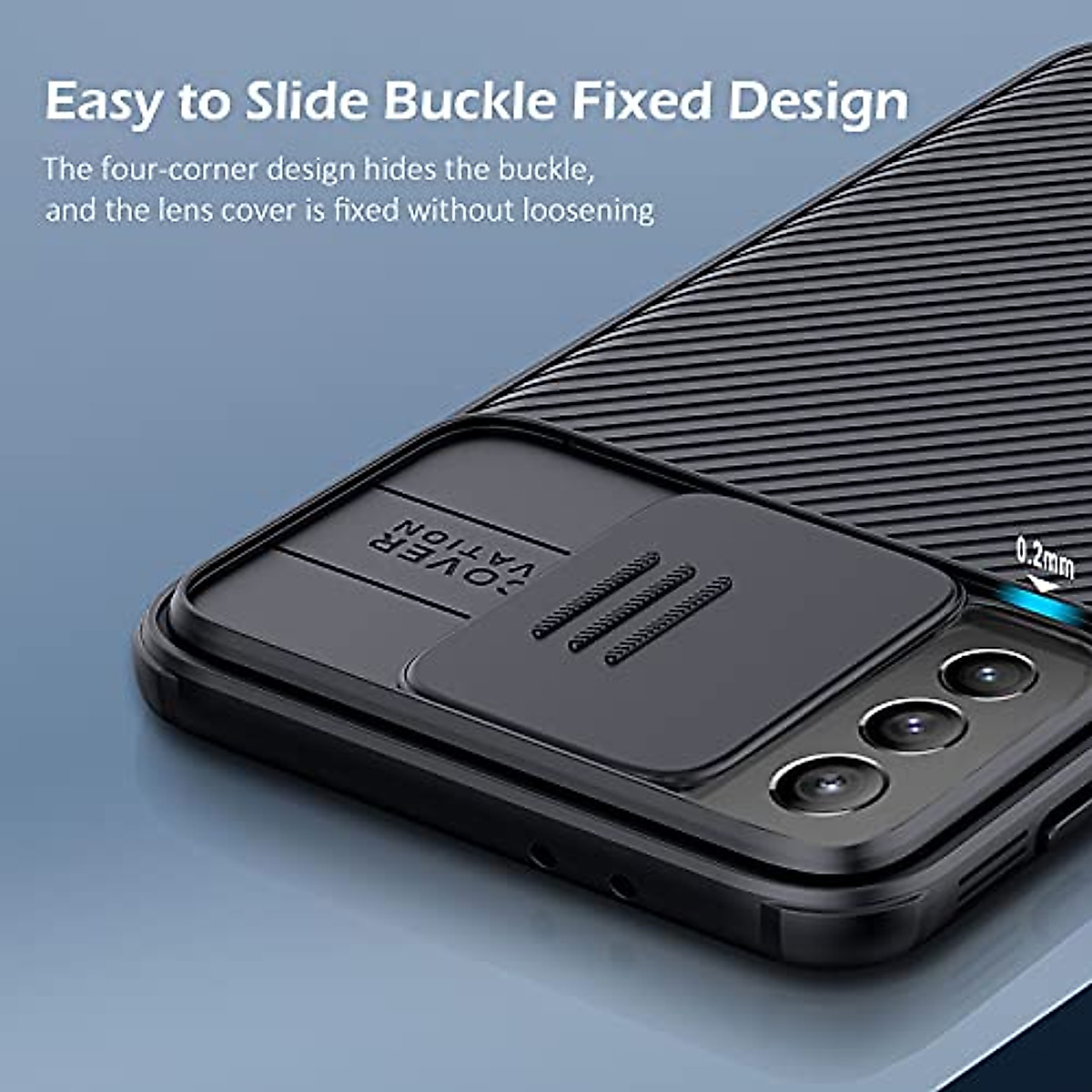 CloudValley for Samsung Galaxy S21 Case with Camera Cover, Full-Body Protective & Slim Fit, Camera Protection Case Only for Samsung Galaxy S21 5G 6.2 inch (2021 Release)-Black