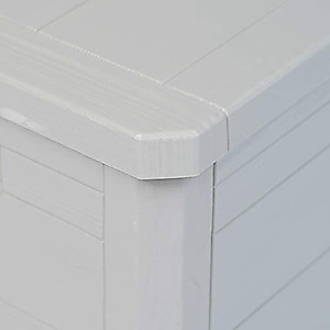 Tidyard Garden Storage Deck Box Plastic 74 Gal Lockable Garden Container Cabinet Toolbox for Patio, Lawn, Poolside, Backyard Outdoor Furniture 46.1 x 17.7 x 22 Inches (W x D x H)