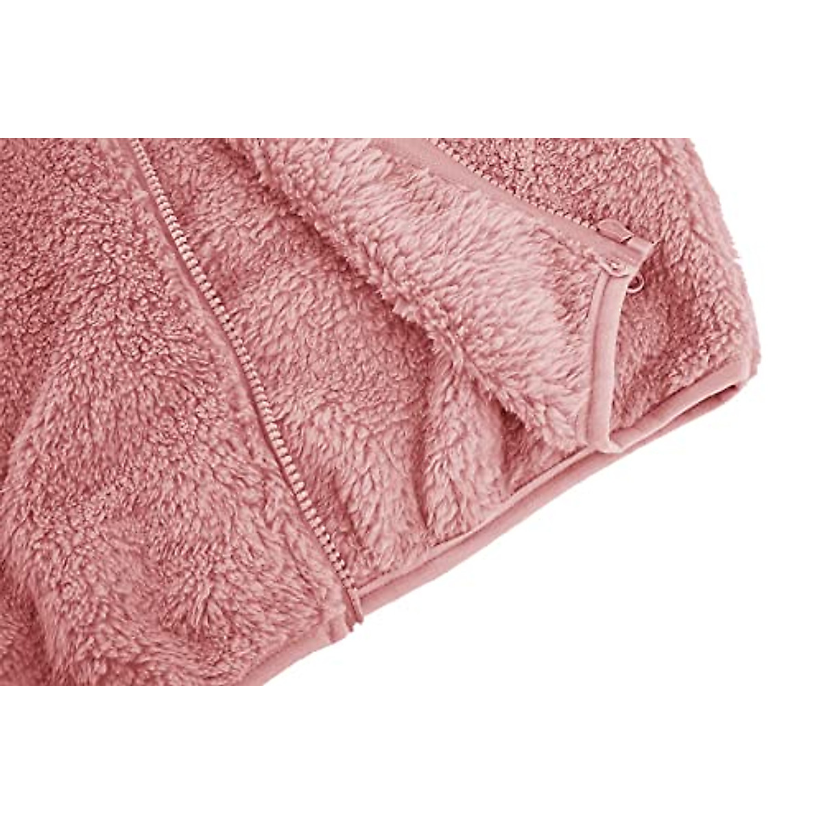 Karlywindow Toddler Baby Boy Girl Little Cute Bear Hoodie Jacket Sherpa Fuzzy Winter Warm Sweatshirt Coat A-pink