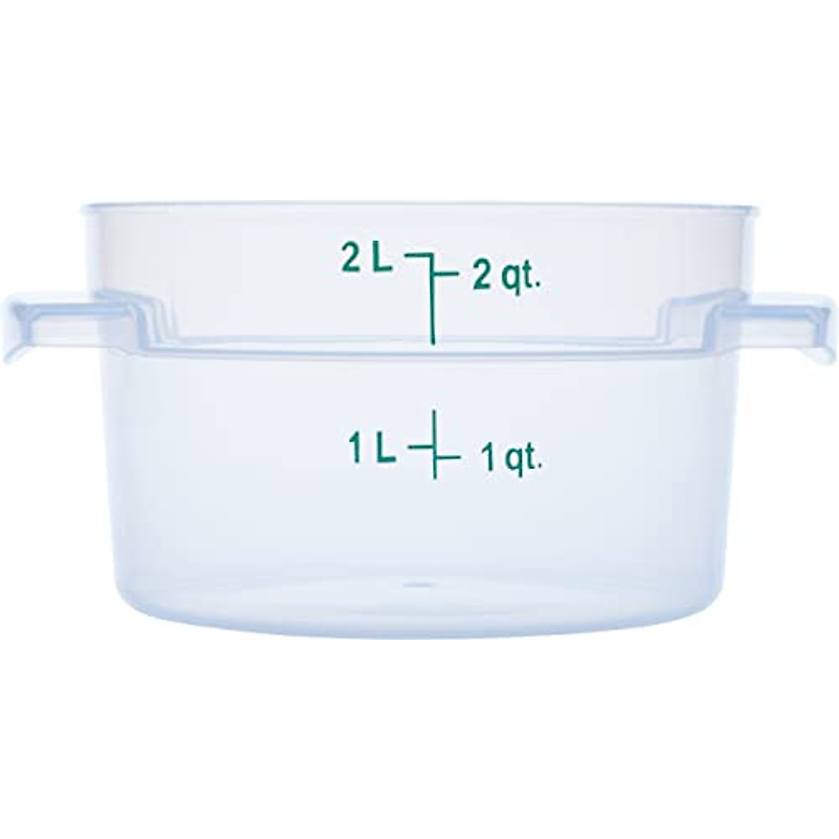 Carlisle FoodService Products StorPlus Plastic Round Food Storage Container, 2 Quart, Clear, (Pack of 12)