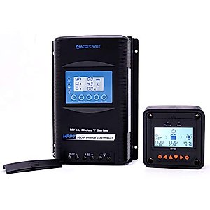 ACOPOWER Midas 40A MPPT Solar Charge Controller 100V PV Negative Ground with MT50 Remote Meter Solar Panel Controller Works with 12/24V Battery AGM and LiFePO4 Battery Charger(New Arrival 2020)