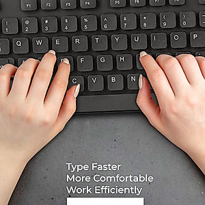 BTO USB Wired Keyboard, 104 Keys with Numeric Pad, Anti Spill and Dust Proof, Slim and Flexible Design, Compatible with Laptop Notebooks, Desktops PCs, Tablets, Towers, Windows 7, 8, 10, 11