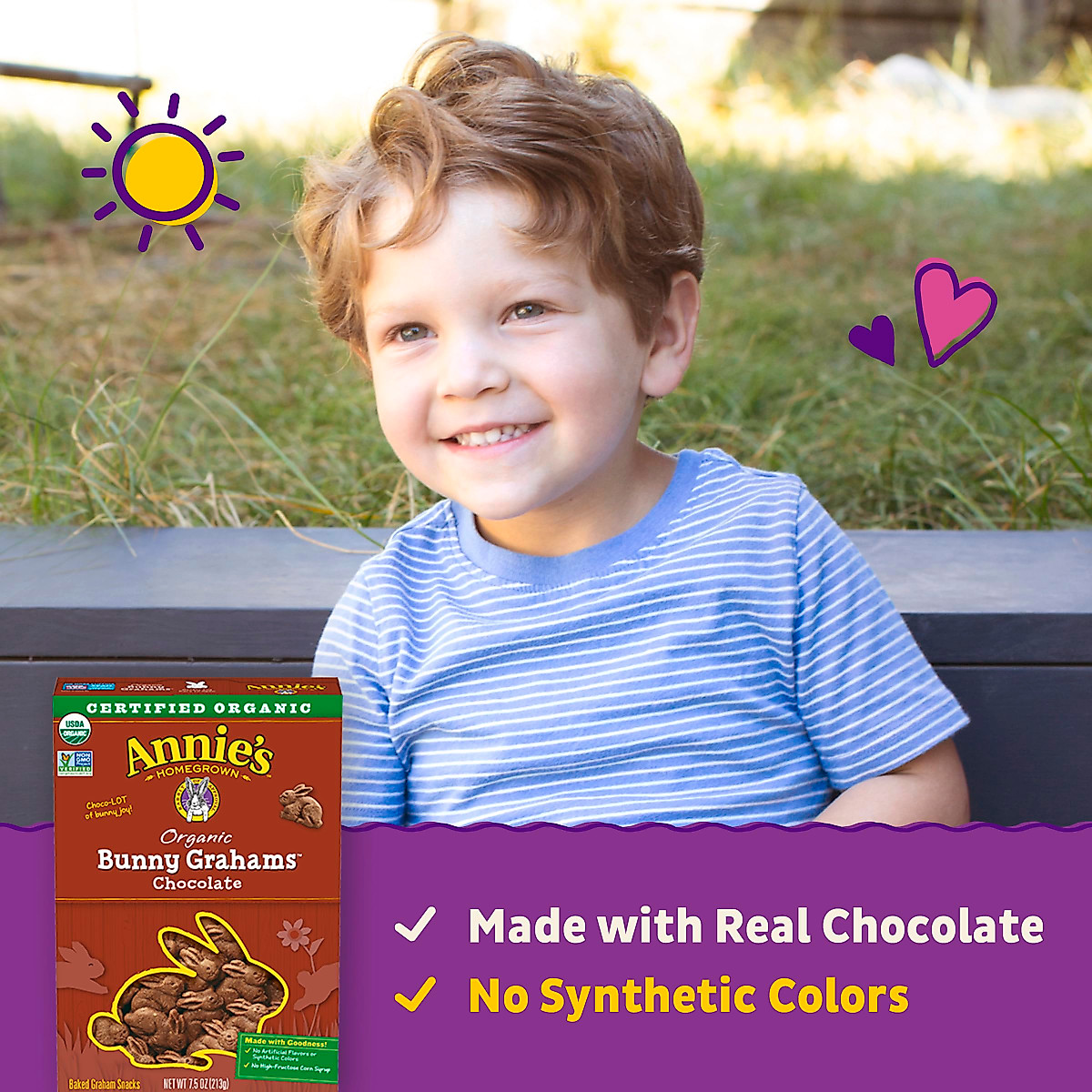 Annie's Organic Chocolate Bunny Graham Snacks, 7.5 oz