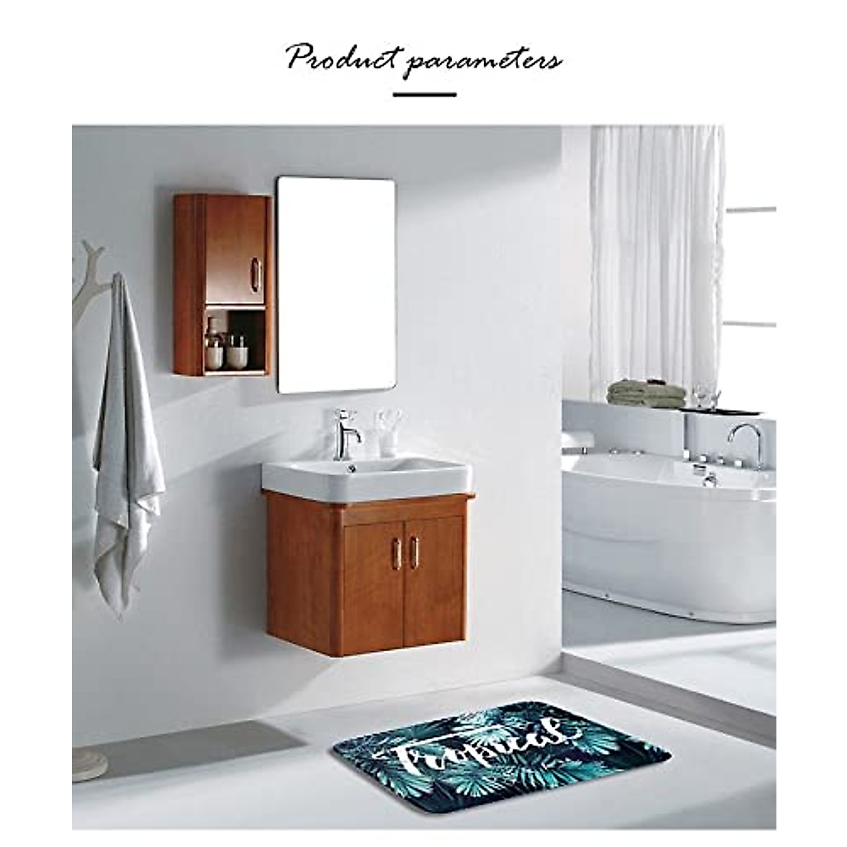 Outory Funny Door Mat Coir Bee Happy Wildflower Door Mat 23.6x15.7 Inch