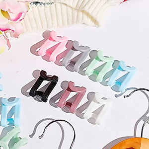 200 Pcs Clothes Hanger Connector Hooks Hanger Extender Hooks in 7 Colors Space Saver Plastic Cascading Hanger Hooks Heavy Duty Outfit Hangers for Velvet Hangers Closet Organizer Stack Clothes