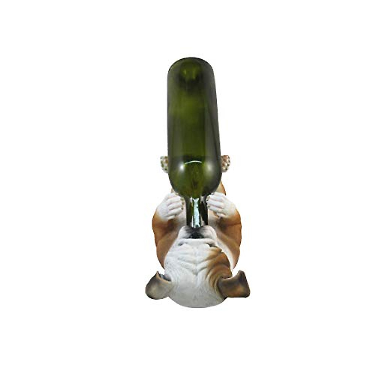 World of Wonders English Bulldog Wine Bottle Holder | Kitchen Counter Bottle Display Stand | Gift for Dog Lovers | Home Decor Bulldog Figurine Statue - 11"