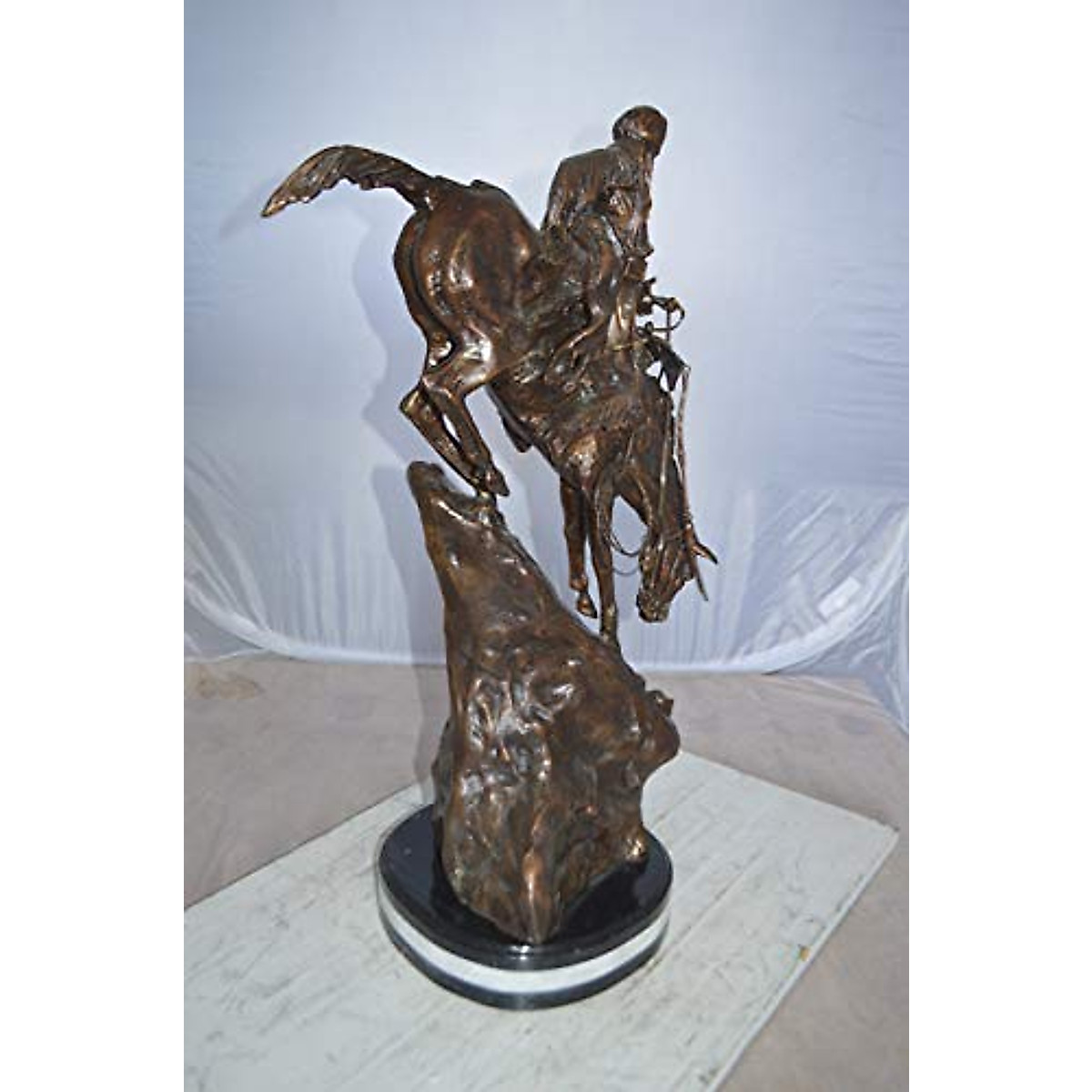 Mountain Man by Remington Bronze Statue - Size: 11" L x 11" W x 30" H.