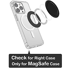 metisinno Magnetic Base for PopSocket Phone Grips and iPhone MagSafe Cases, Black