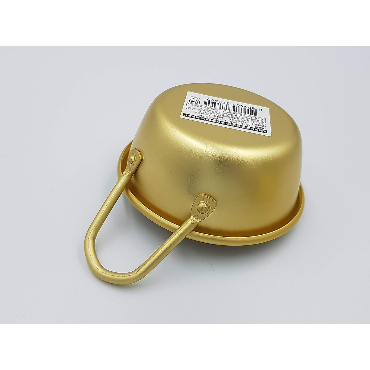 Abkitchen Korean Traditional Wine Bowls Korean Raw Rice Wine Hiking Soup Dish 4.7 inches 3 pcs Aluminum Yellow Made in Korea