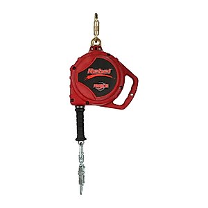 3M Personal Protective Equipment Protecta Rebel, 3590500 Self Retracting Lifeline, 33-Feet Galvanized Cable, Thermoplastic Housing, Carabiner, 420LB Capacity, Red