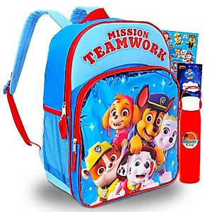 Fast Forward Paw Patrol Backpack for Boys Set - Paw Patrol Backpack, Stickers, Backpack Clip, More | Paw Patrol Backpack for Boys 4-6