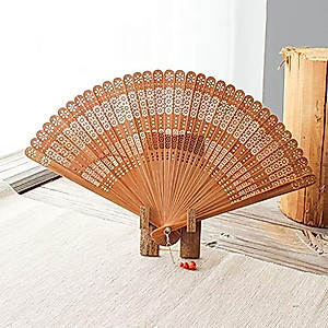 RAZZUM Decorative Folding Fans Chinese Style Bamboo Fan Portable Fan Souvenir Folding Fan Gift Fan Front Decorative Fan Handheld Fans Gift Hand Fan fan
