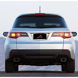 New Brand 1 Pack Aluminum Alloy License Plate for Braves with 3D Emblem（4 Holes）