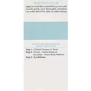 L'Oreal Paris Dermo-Expertise Eye Defense Eye Cream with Caffeine and Hyaluronic Acid 0.5 oz