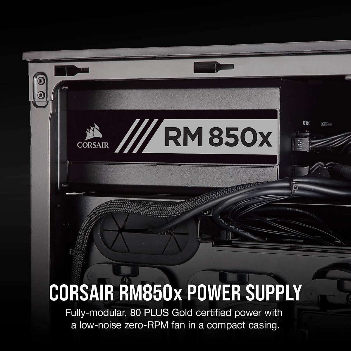 Corsair RM850x 80 Plus Gold, 850 Watts, Fully Modular ATX Power Supply Unit - Black