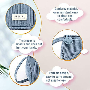 iSuperb Big Capacity Pencil Case Corduroy Large Pencil Pouch Portable Pen Bag Zipper Organizer Makeup Cosmetic Bags for Women Office