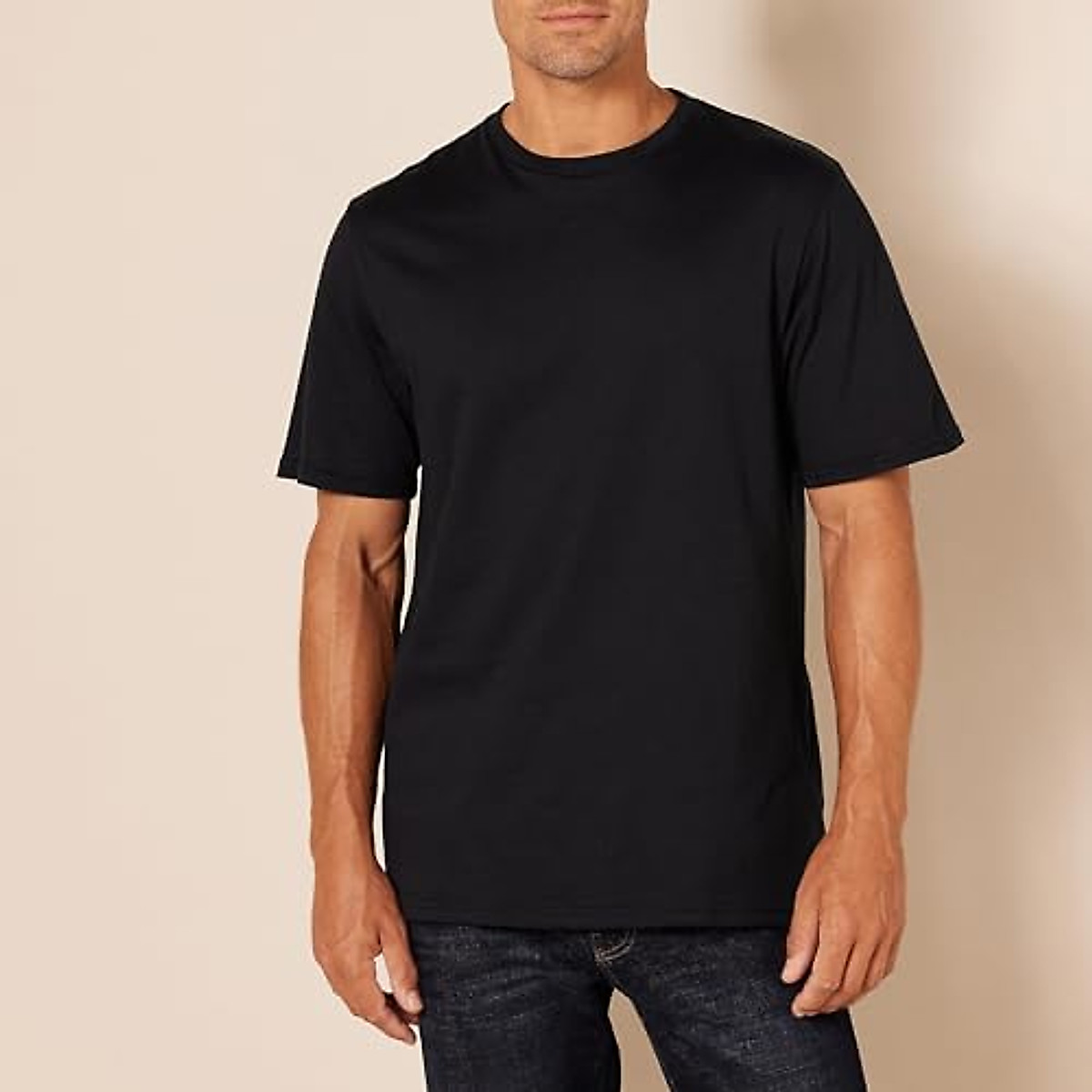 Amazon Essentials Men's Regular-Fit Short-Sleeve Crewneck T-Shirt, Pack of 2, Black, X-Large