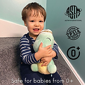 Mommy Yasmin - Soothe & Talking Kufi Dinosaur | Muslim & Islamic Toy | Eid Gift | Quran & Dua | Interactive + Relaxing | Remote | for Baby + Toddlers + Kids