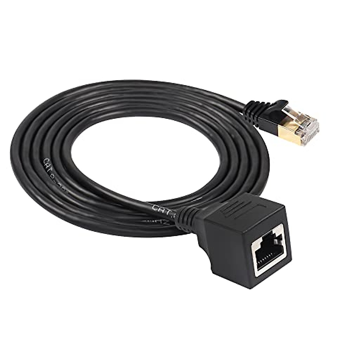 SinLoon Cat8 LAN Cable,Ethernet Extension Cable,High Speed 40Gbps 2000Mhz Network Cord,RJ45 Network Patch Cord Male to Female Connector for Router Modem TV PC Computer Laptop (M/F 1.5M/4.9FT)