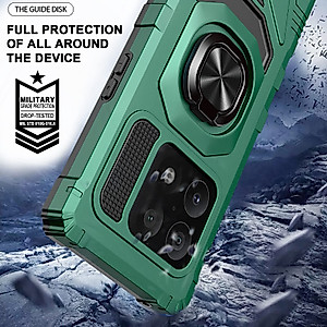 Ailiber Compatible with OnePlus 10 Pro Case, 1+ 10 Pro Case with Screen Protector, Ring Kickstand for Magnetic Car Mount, Heavy Duty Shockproof Protective Rugged Phone Cover for One Plus 10 Pro-Green