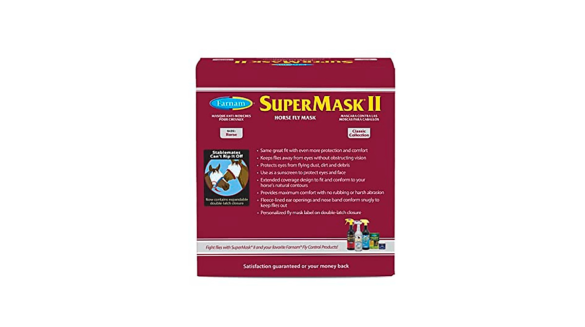 SuperMask II Fly Mask for Horses - Full Face Protection