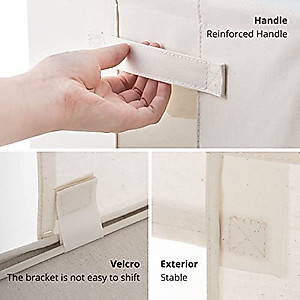 SHIMOYAMA Foldable Large Storage Bag, 2 Pack, 73L and 90 L, Fabric Stackable Containers with Metal Frame, Large Storage Box Set Organizer with Clear Window and Carry Handles for Bed, Closet