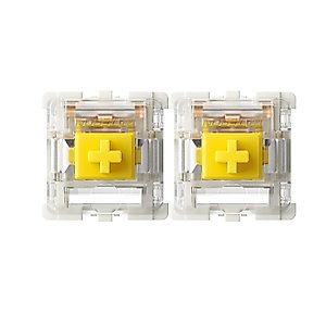 Gateron G Yellow Pro Switches Pre-lubed 3pin RGB SMD Linear for Gaming Mechanical Keyboard(108 Pcs, Yellow)