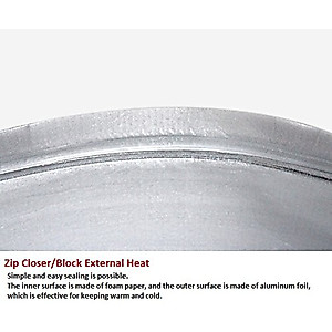 Ohara Insulated Easy Zip Lock Resealable Aluminum Sandwich Bag - Reusable Thermal Snack Bento Camping Picnic Hot & Cold Pouch (Sliver, 10)