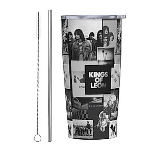 HIKTIEK Kings Rock Of Leon Band Stainless Steel Insulated Car Sippy Cup With Lid Travel Mug for Cold Hot 20 oz