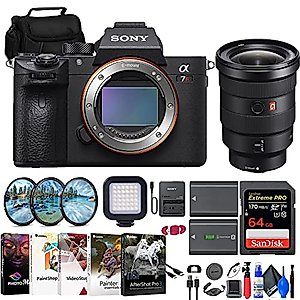 Sony a7R IIIA Mirrorless Camera (ILCE7RM3A/B) FE 16-35mm Lens (SEL1635GM) + 64GB Memory Card + Filter Kit + Bag + NP-FZ100 Compatible Battery + Card Reader + LED Light + More