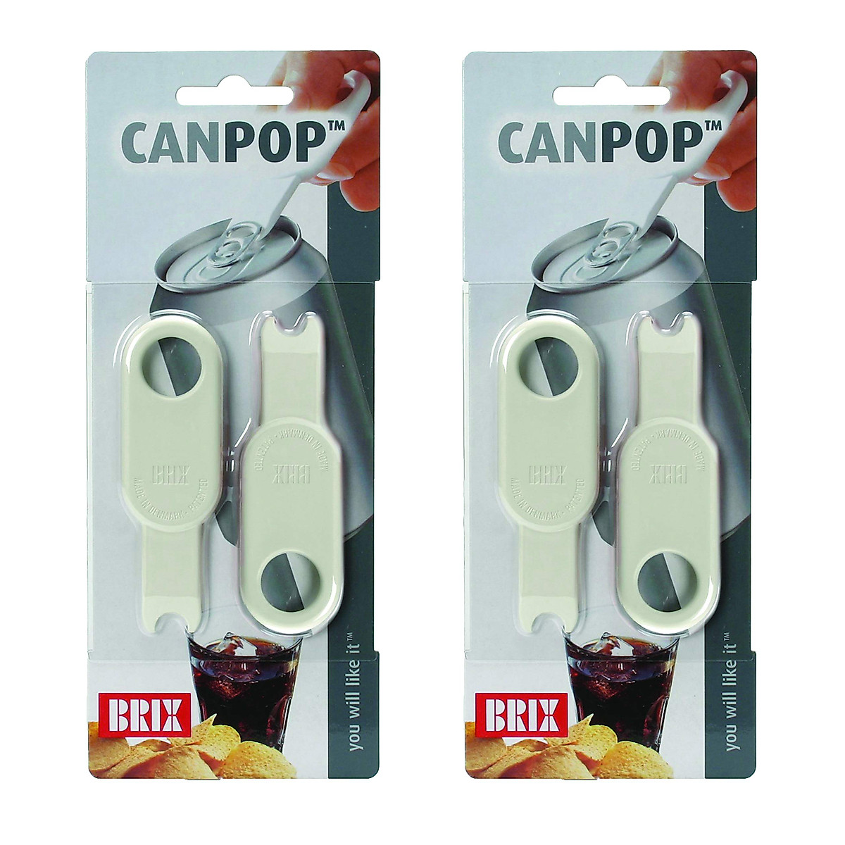 Brix CanPop Beverage Can Opener, Set of 4